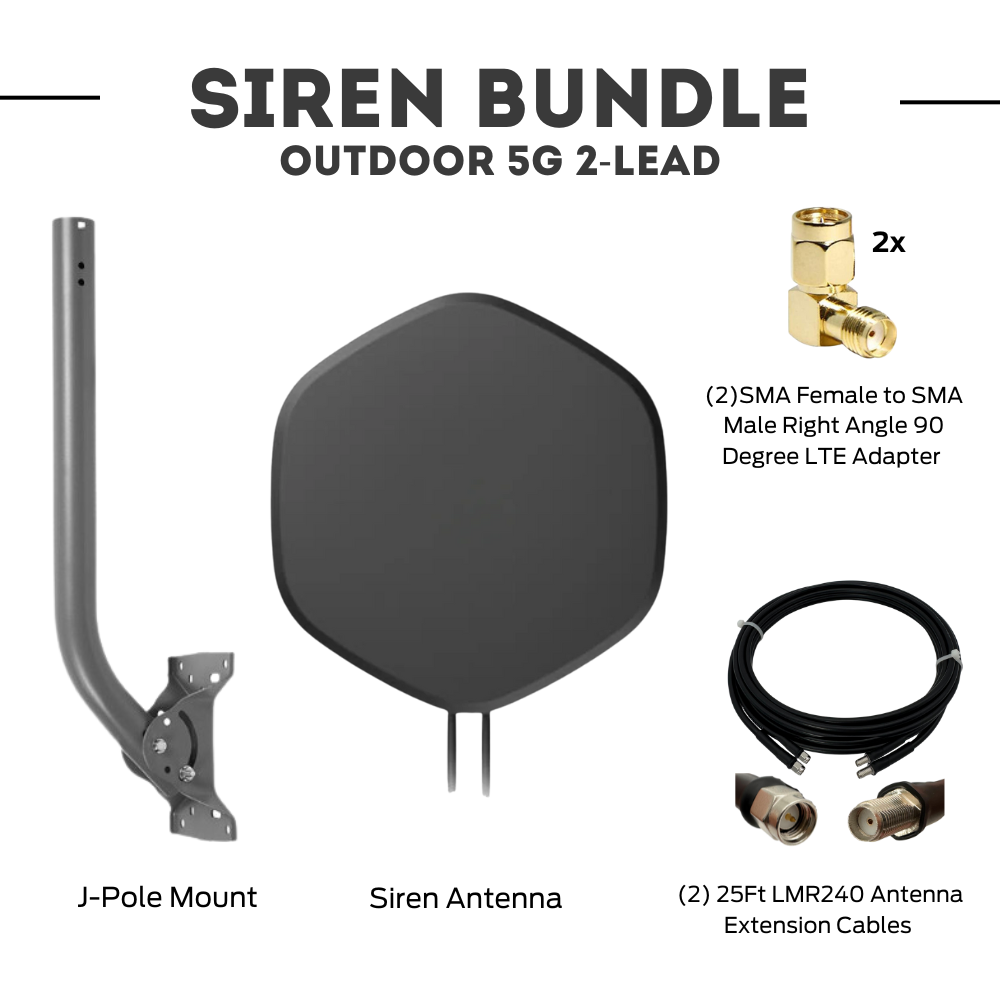 Katalyst Siren 5G Outdoor Antenna 2‑Lead – High‑Gain Signal Booster