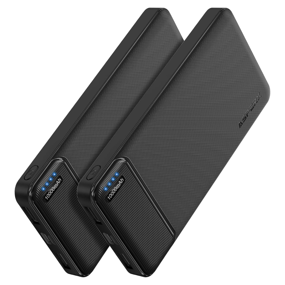 Portable Charger Power Bank | 2-Pack | 10000mAh USB C Output